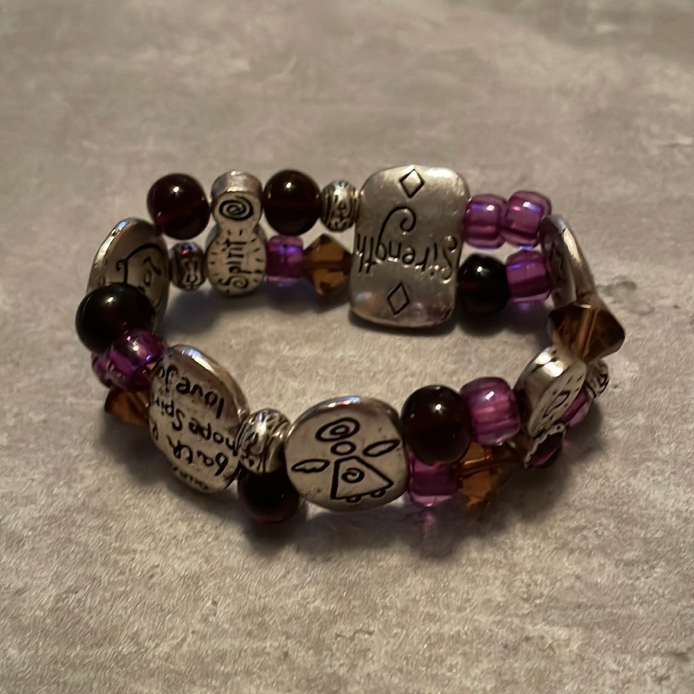 Chunky Stretch Spirit/Guardian Angle Bracelet - Gem